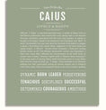 Caius Personalized Name Meaning Art Prints – Name Stories