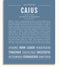 Caius Personalized Name Meaning Art Prints – Name Stories
