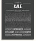 Cale Personalized Name Meaning Art Prints – Name Stories