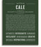 Cale | Name Art Print – Name Stories