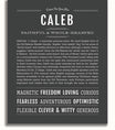 Caleb | Name Art Print – Name Stories