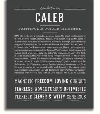 Caleb | Name Art Print – Name Stories