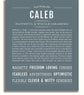 Caleb | Name Art Print – Name Stories