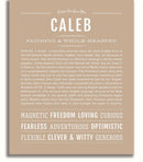 Caleb | Name Art Print – Name Stories
