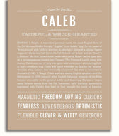Caleb Personalized Name Meaning Art Prints – Name Stories