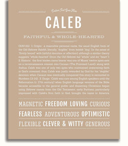 Caleb | Name Art Print – Name Stories