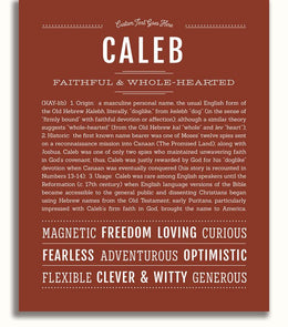 Caleb | Name Art Print – Name Stories