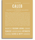 Caleb Personalized Name Meaning Art Prints – Name Stories