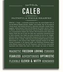 Caleb Personalized Name Meaning Art Prints – Name Stories