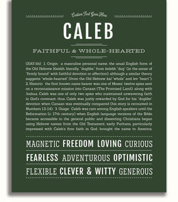 Caleb | Name Art Print – Name Stories