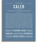 Caleb | Name Art Print – Name Stories