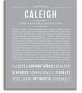 Caleigh | Name Art Print – Name Stories