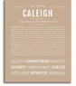 Caleigh Personalized Name Meaning Art Prints – Name Stories