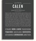 Calen Personalized Name Meaning Art Prints – Name Stories