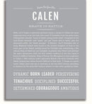 Calen Personalized Name Meaning Art Prints – Name Stories