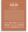 Calen Personalized Name Meaning Art Prints – Name Stories