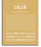 Calen Personalized Name Meaning Art Prints – Name Stories