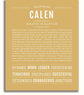 Calen Personalized Name Meaning Art Prints – Name Stories