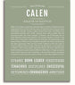 Calen Personalized Name Meaning Art Prints – Name Stories