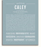 Caley Personalized Name Meaning Art Prints – Name Stories
