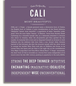 Cali | Name Art Print – Name Stories
