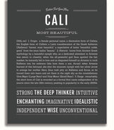 Cali | Name Art Print – Name Stories