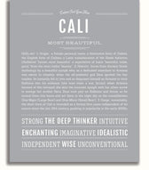 Cali | Name Art Print – Name Stories