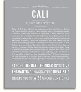 Cali | Name Art Print – Name Stories