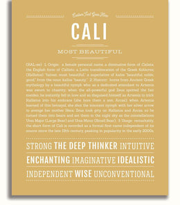 Cali | Name Art Print – Name Stories