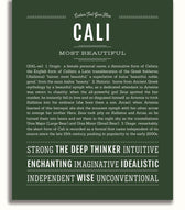 Cali | Name Art Print – Name Stories