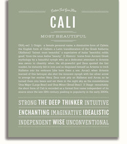 Cali | Name Art Print – Name Stories