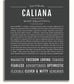Caliana Personalized Name Meaning Art Prints – Name Stories