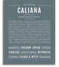 Caliana Personalized Name Meaning Art Prints – Name Stories