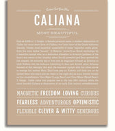 Caliana Personalized Name Meaning Art Prints – Name Stories