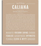 Caliana Personalized Name Meaning Art Prints – Name Stories