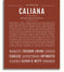 Caliana | Name Art Print – Name Stories