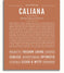 Caliana | Name Art Print – Name Stories