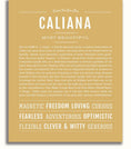 Caliana Personalized Name Meaning Art Prints – Name Stories
