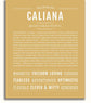 Caliana | Name Art Print – Name Stories