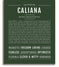 Caliana Personalized Name Meaning Art Prints – Name Stories