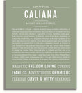 Caliana | Name Art Print – Name Stories