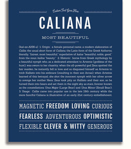 Caliana | Name Art Print – Name Stories