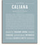Caliana | Name Art Print – Name Stories