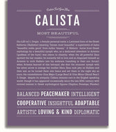 Calista | Name Art Print – Name Stories