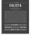 Calista | Name Art Print – Name Stories