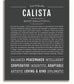 Calista Personalized Name Meaning Art Prints – Name Stories