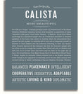 Calista | Name Art Print – Name Stories