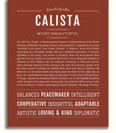 Calista | Name Art Print – Name Stories