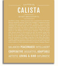 Calista | Name Art Print – Name Stories