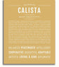 Calista Personalized Name Meaning Art Prints – Name Stories